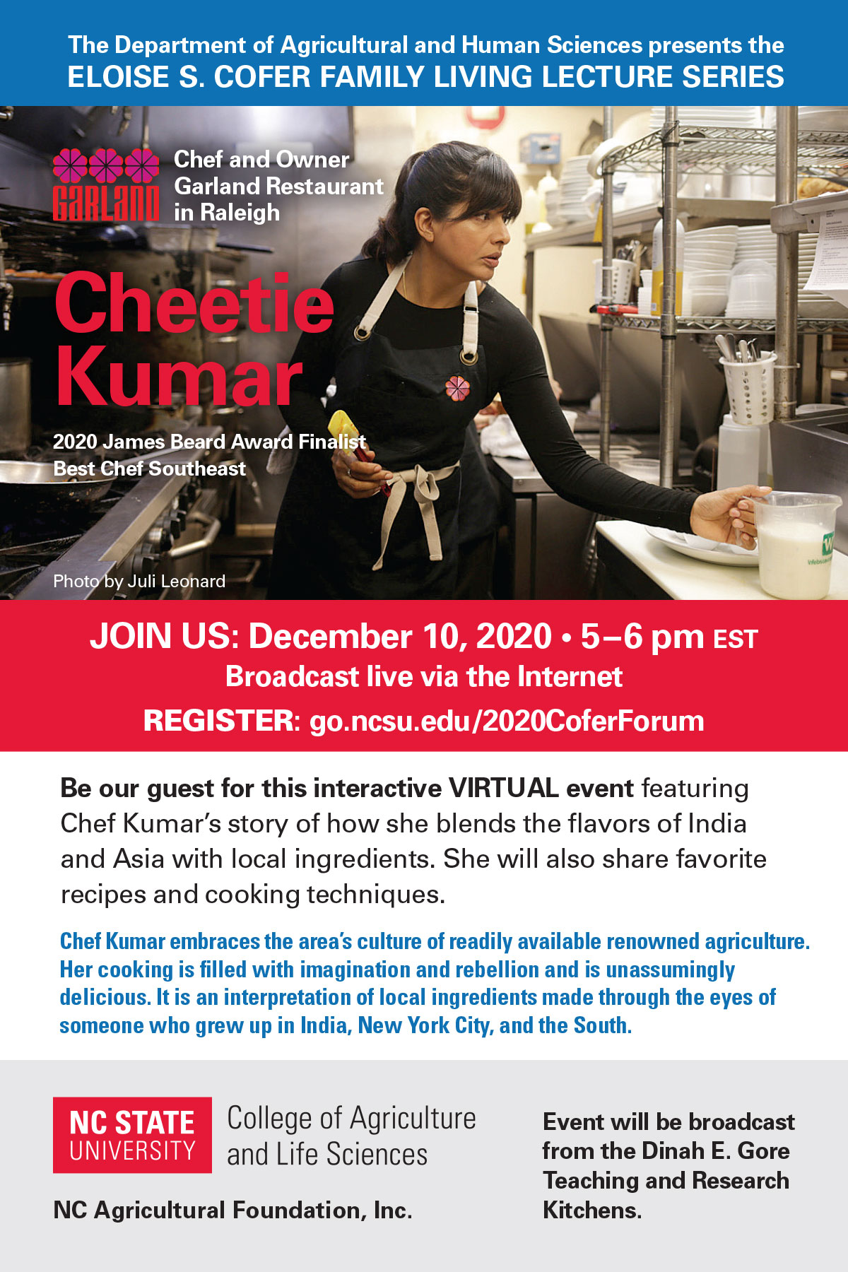 Join Chef Cheetie Kumar on Webinar – Eat Smart, Move More, Prevent Diabetes